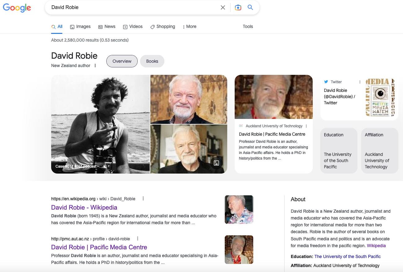 David Robie - author, activist, journalist and media educator - Café ...