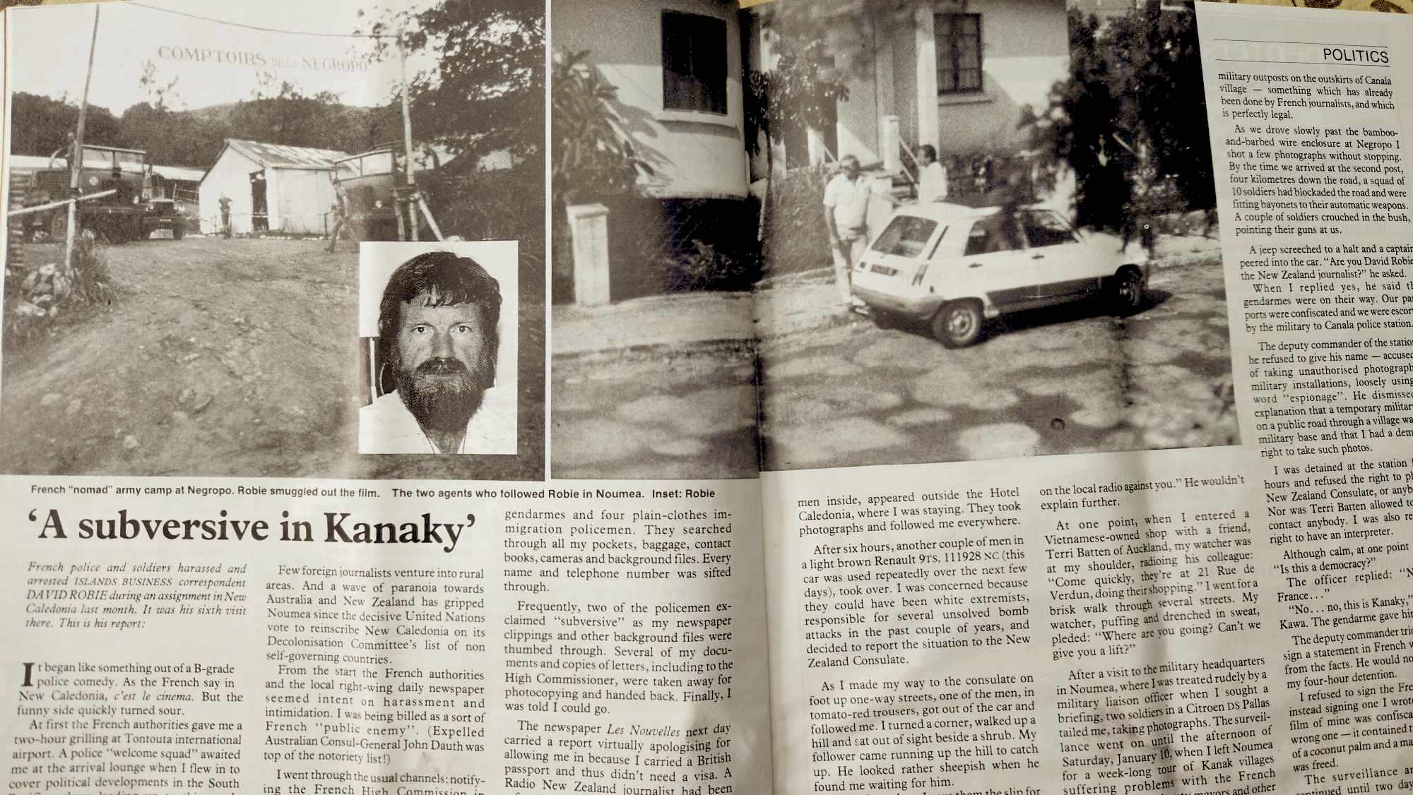 Archive: 'A subversive in Kanaky' - something out of a B-grade police ...